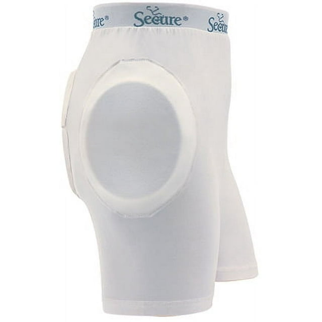 Secure Unisex Soft Hip Protector w/ Removable Tailbone Pad - White ...