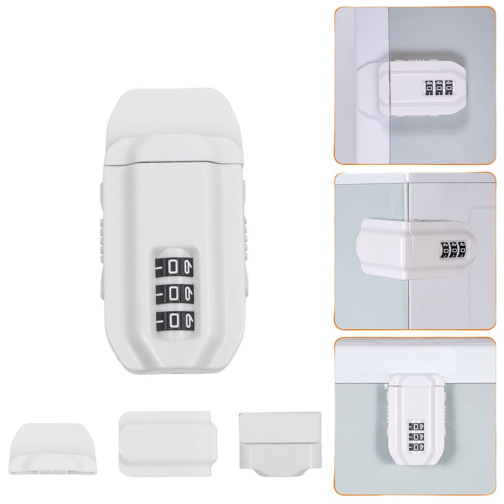 Secure White Cabinet Lock With 3 Digit Keyless Code For Drawers And ...