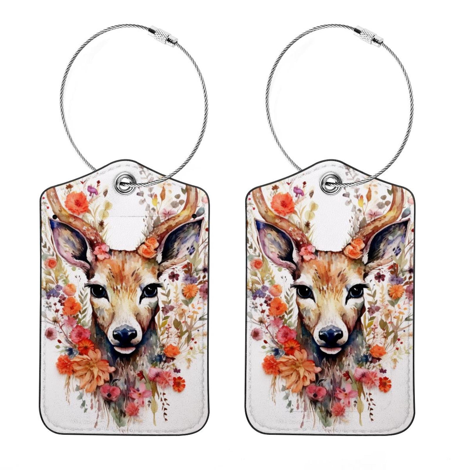 Secure Your Suitcase in Style, 2Pcs Luggage Tags with Metal Loop Lock ...