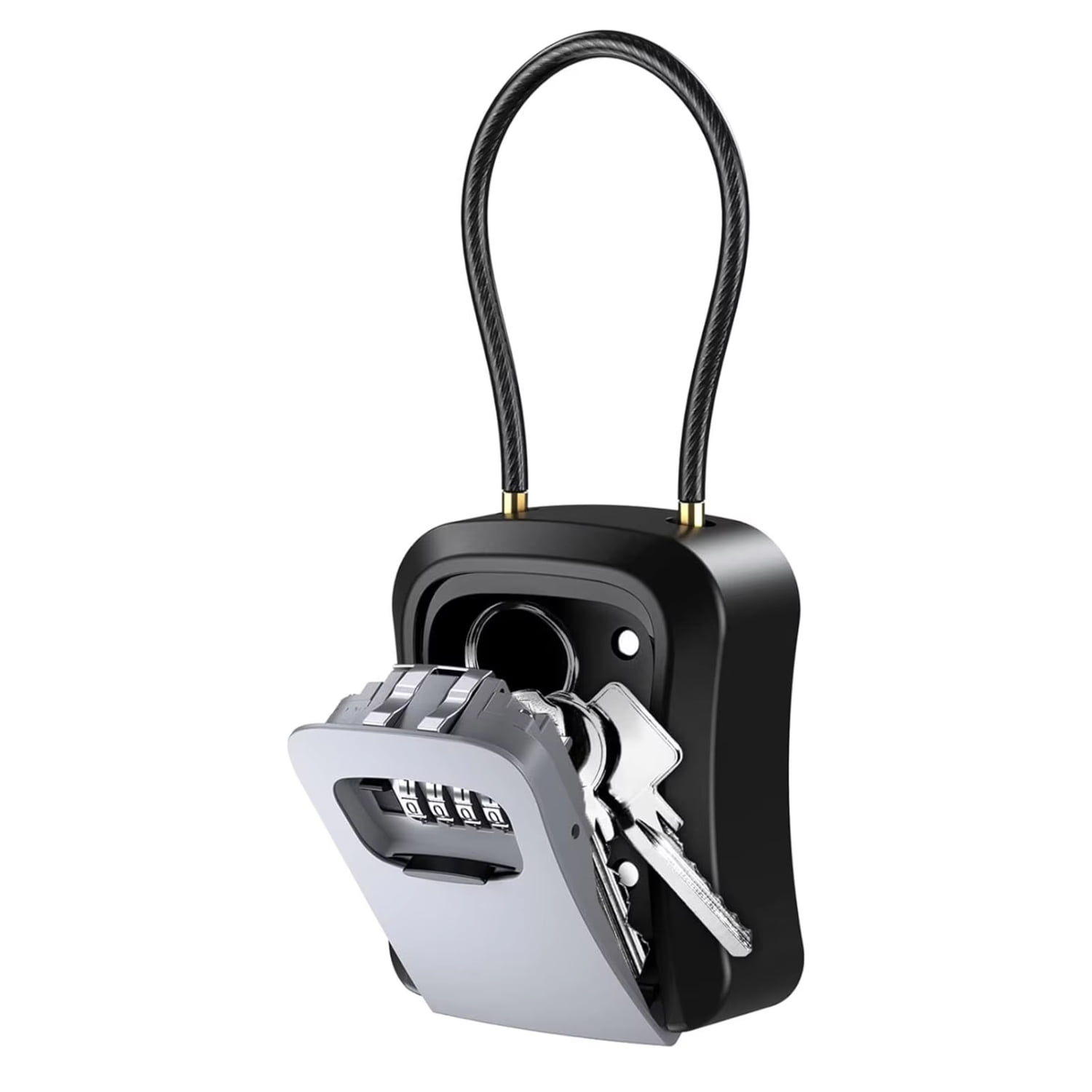 Secure and Reliable Simple 4 Digit Combination Lockbox Padlock Key Lock ...