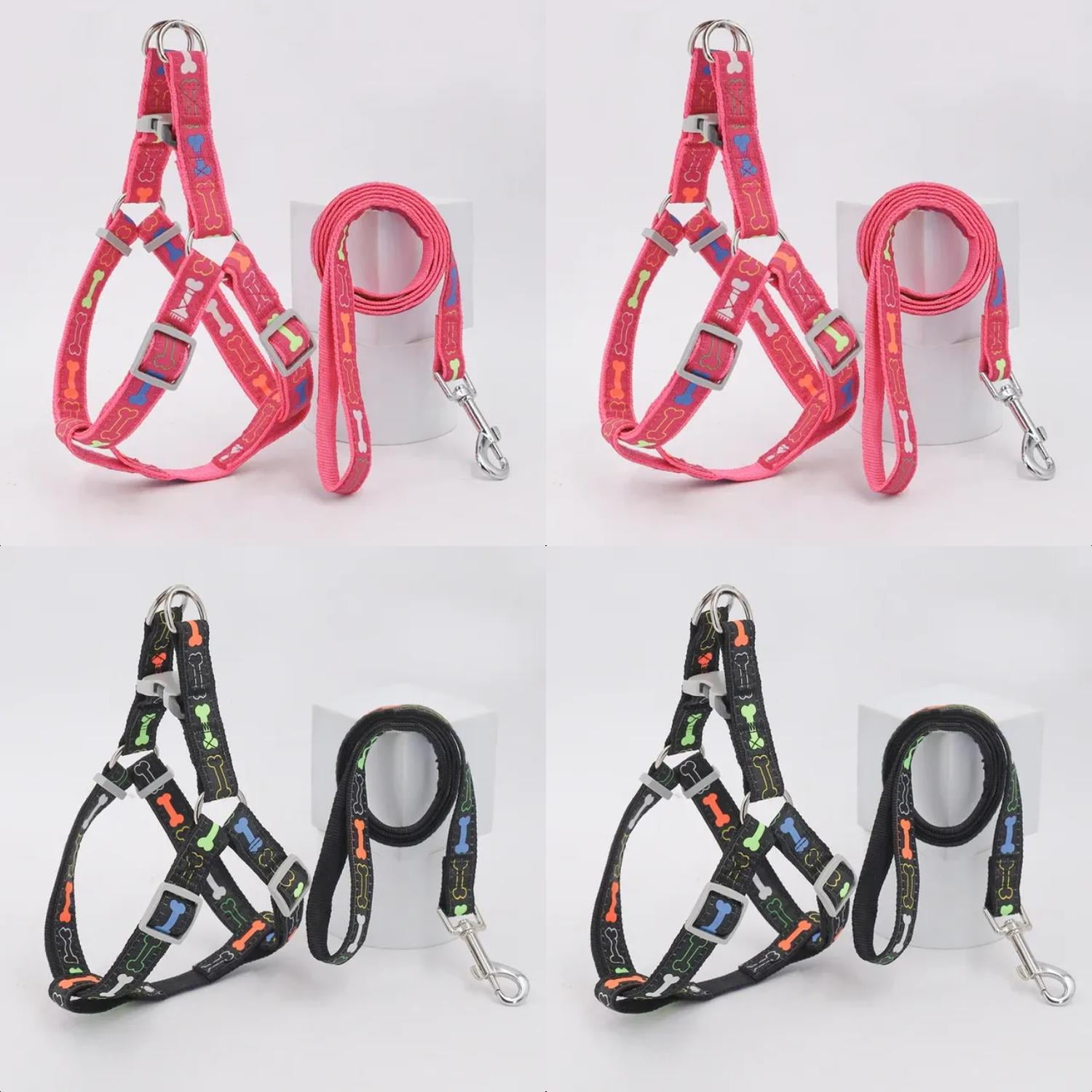 Secure and stylish harness set for your adorable pet. The fun cartoon ...