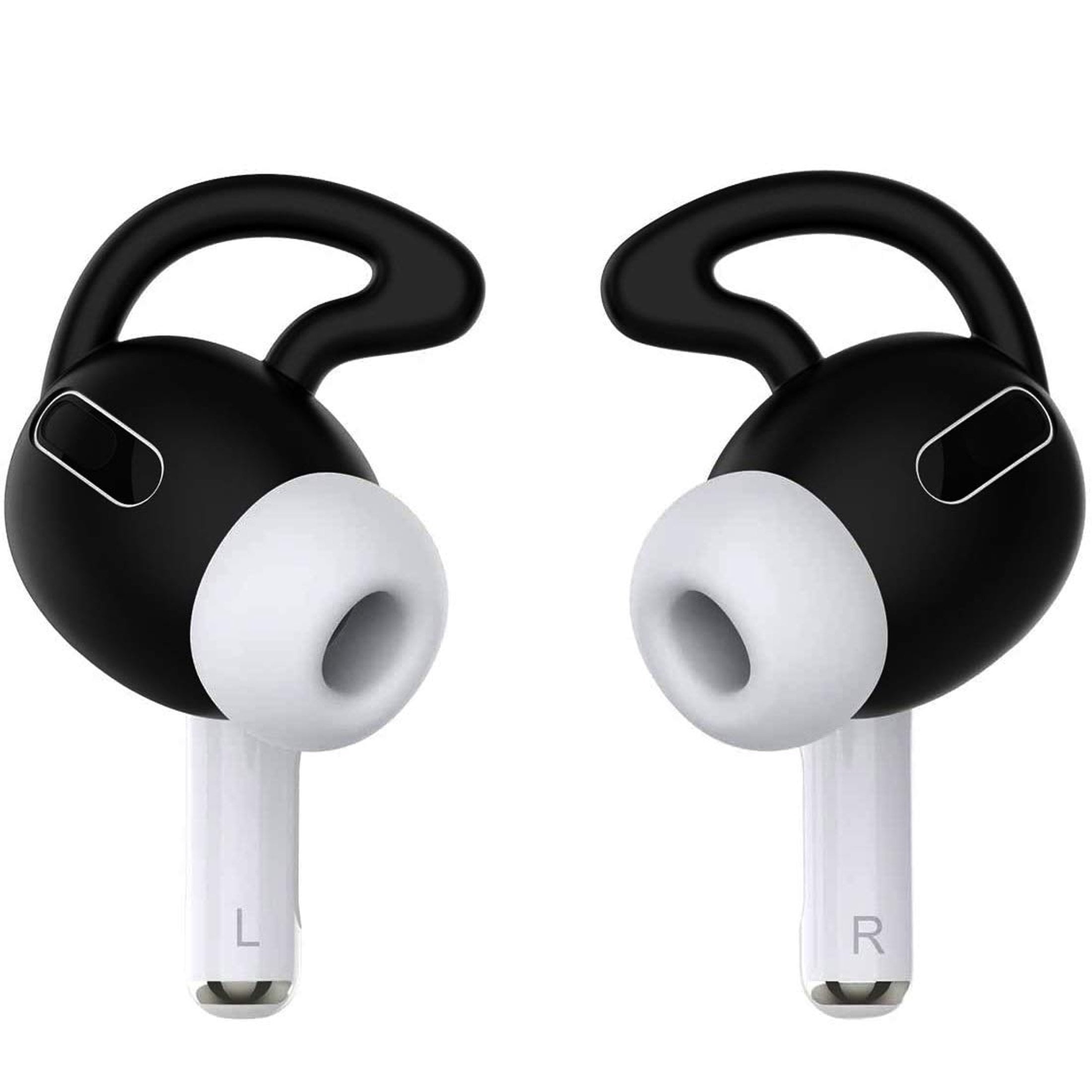 SecureFit Silicone Earhooks for AirPods Pro - 6 Pairs Black Eartips ...