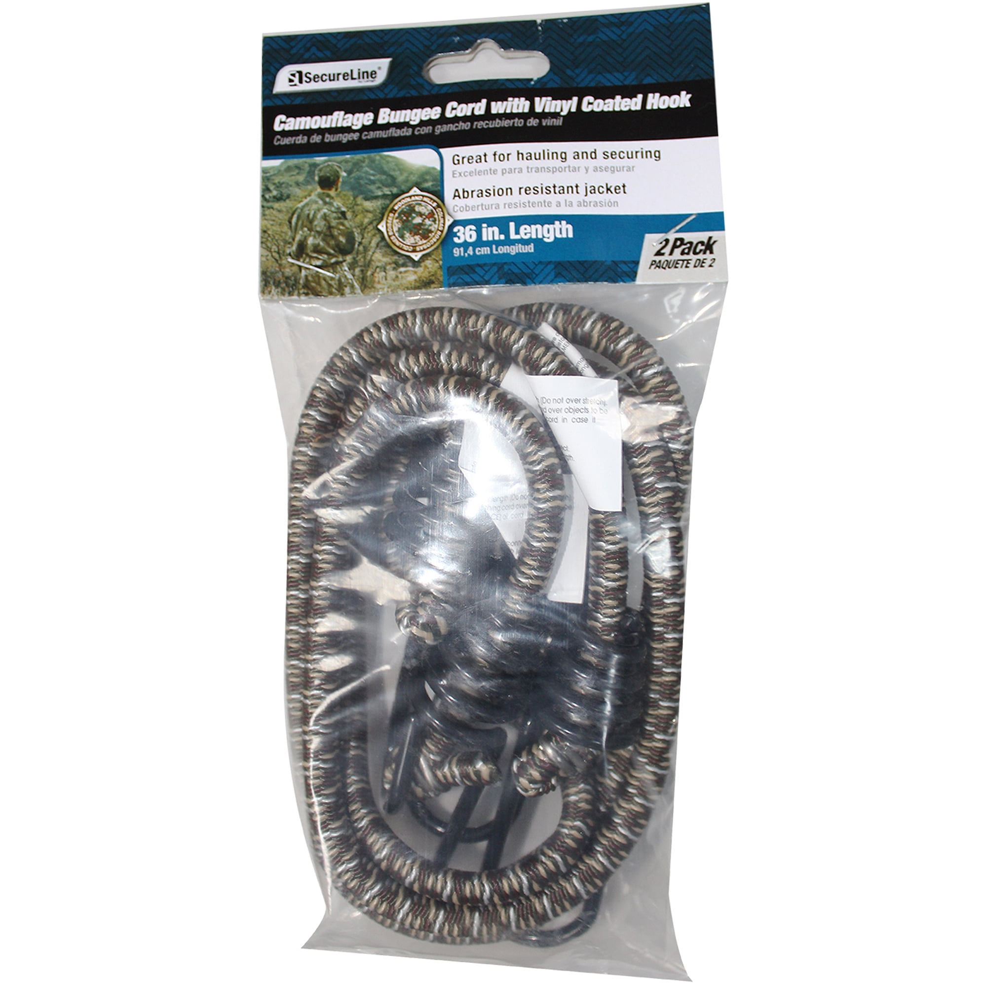 SecureLine 36" Bungee Cord 2 Pack, Camouflage - Walmart.com
