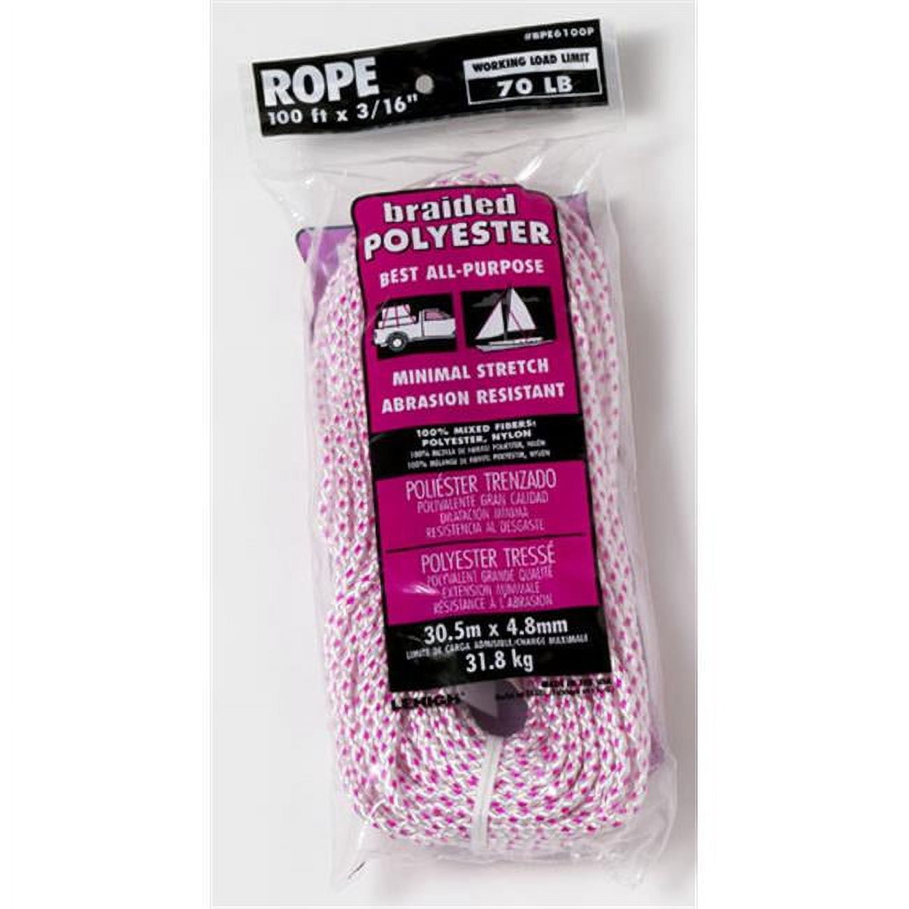 SecureLine Lehigh 3/16 in. D X 50 ft. L White Diamond Braided Polyester ...