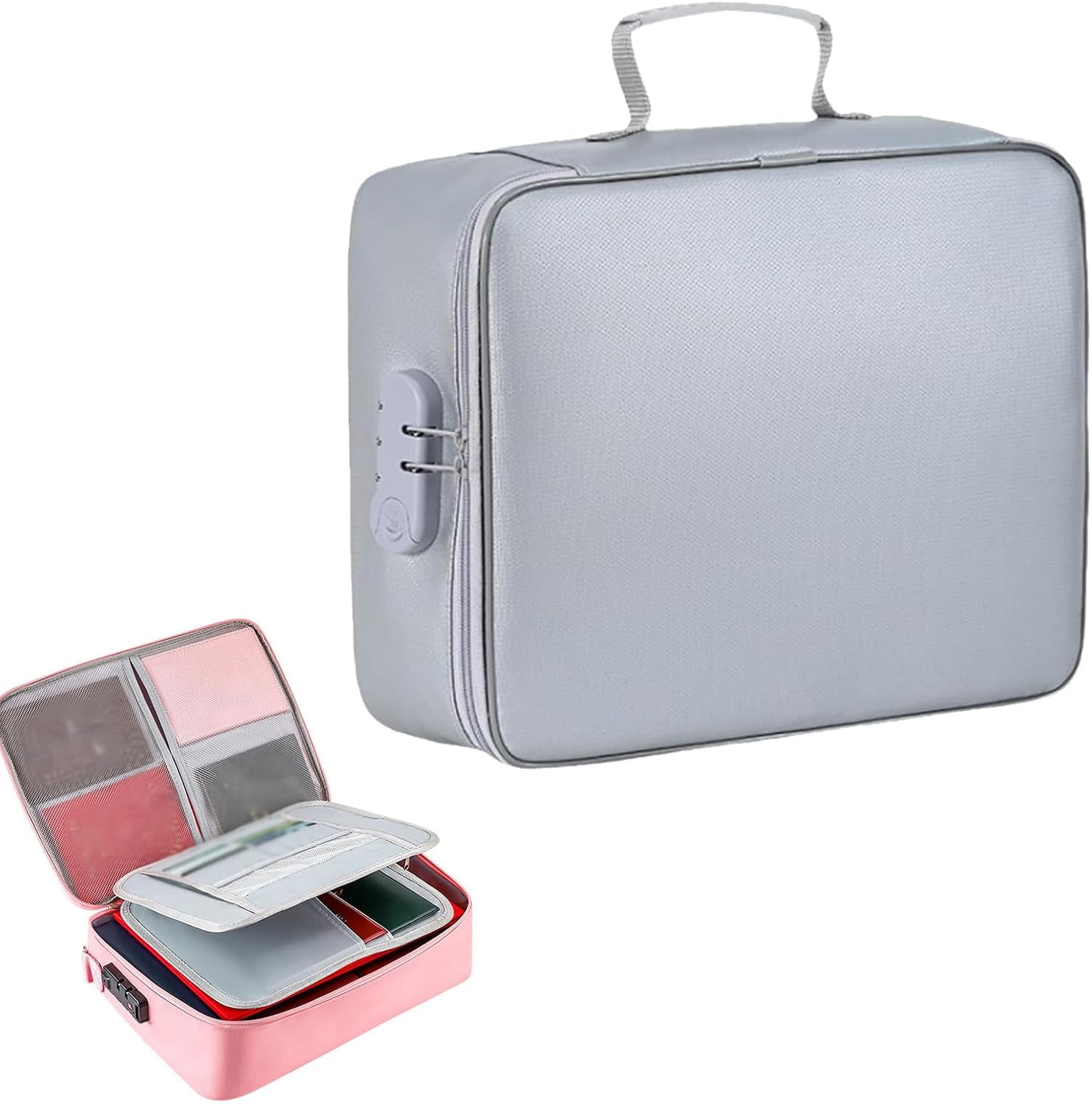 Securebrite Fireproof Keepsake Box with Lock,Document Storage Safe Box ...