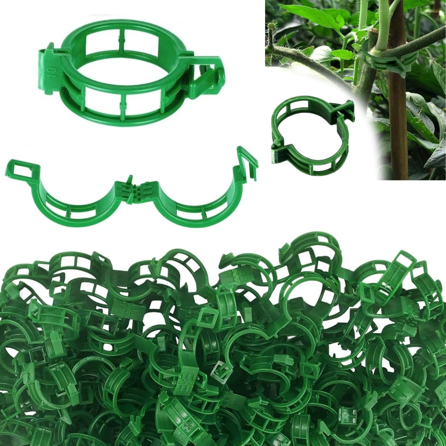Secured Plastic Plant Clip 100 Pcs Plant Support Clips Garden Climbing ...