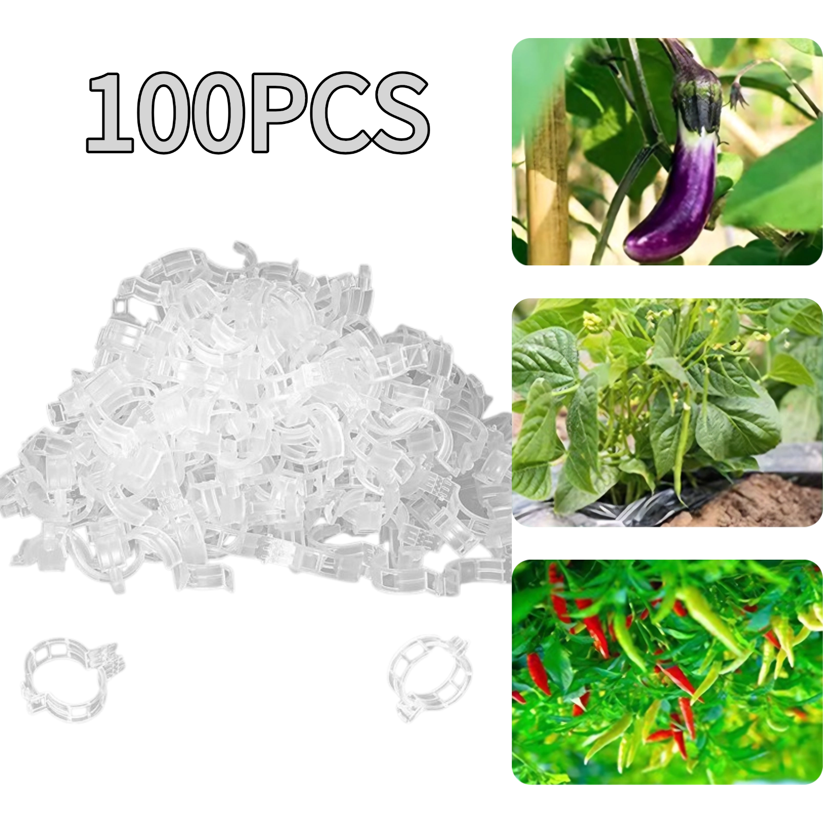 Secured Plastic Plant Clip, 2025 New Plant Support Clips, Garden Clips ...