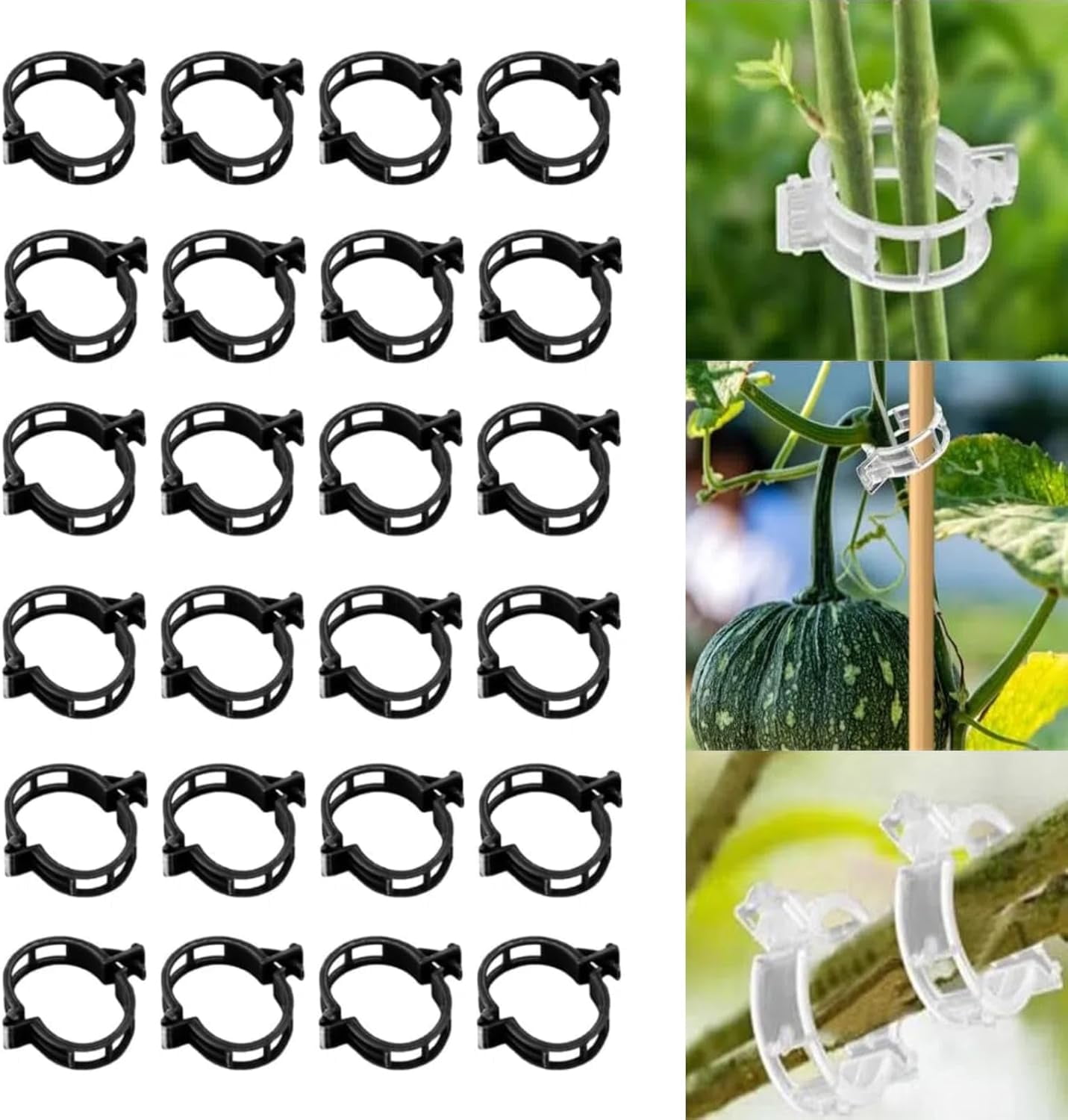 Secured Plastic Plant Clip, 2025 New Plant Support Clips Reusable ...