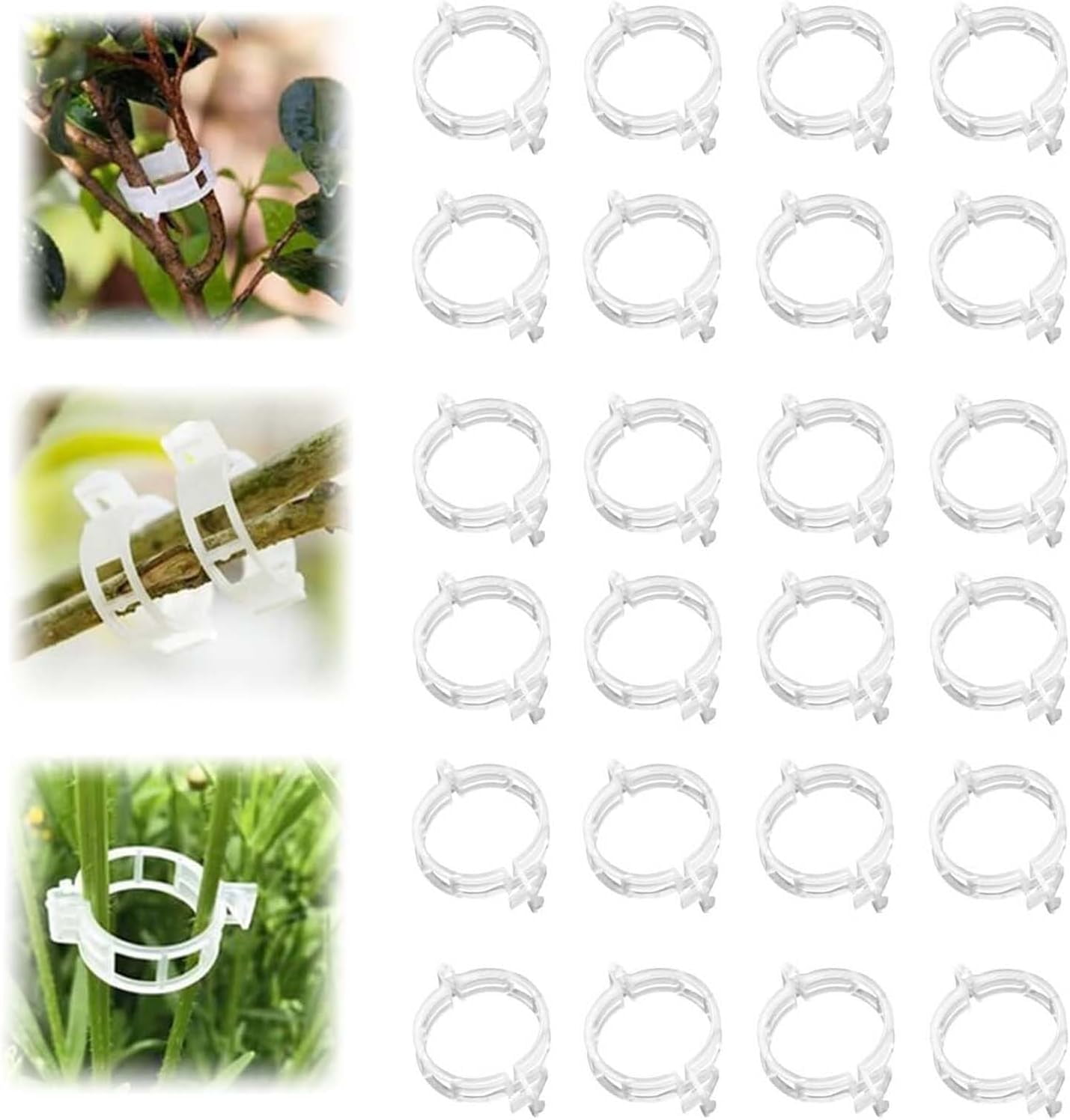 Secured Plastic Plant Clip, 2025 Upgrade Plant Support Clips Reusable ...