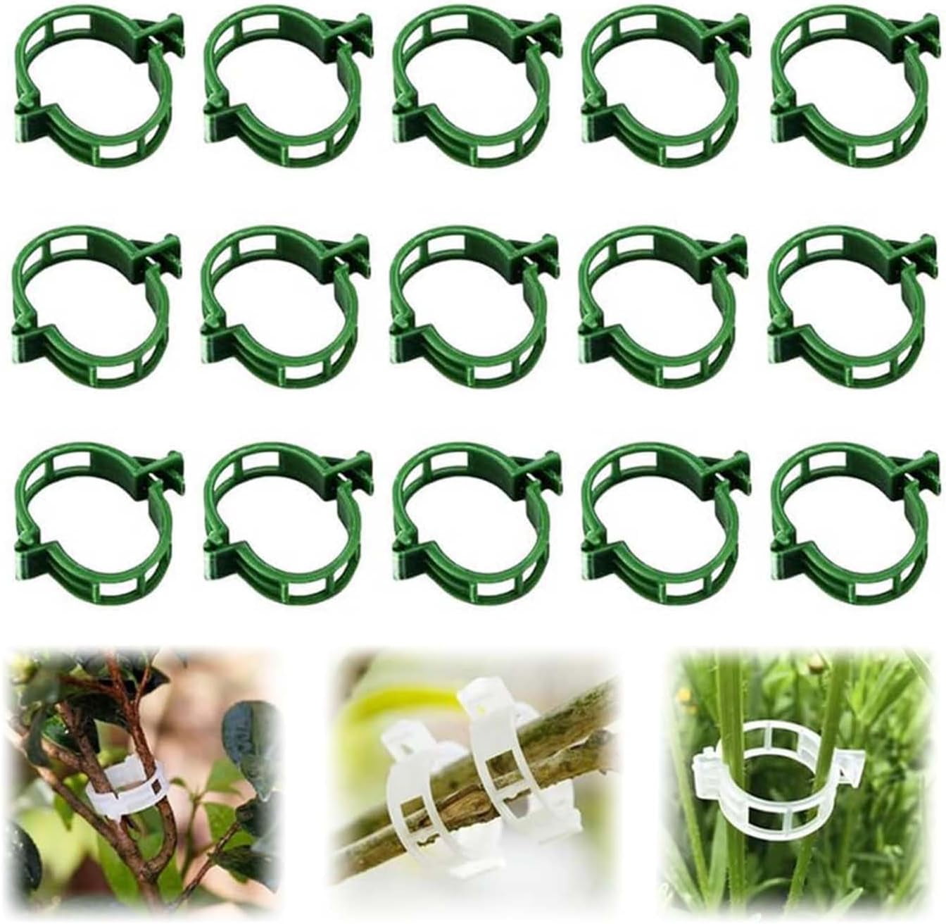 Secured Plastic Plant Clip, 2025 Upgrade Plant Support Clips Reusable ...