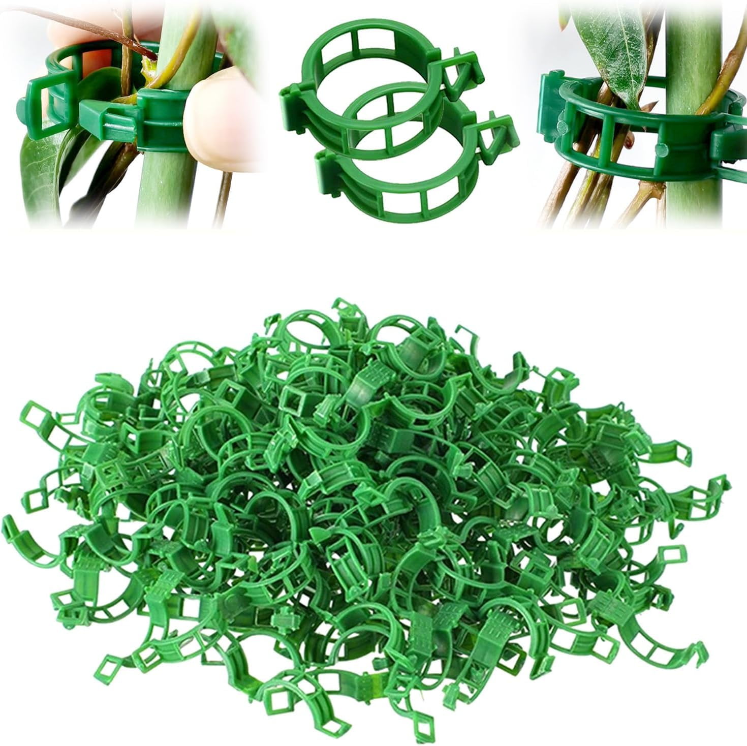 Secured Plastic Plant Clip, 2025 Upgrade Plant Support Clips Reusable ...