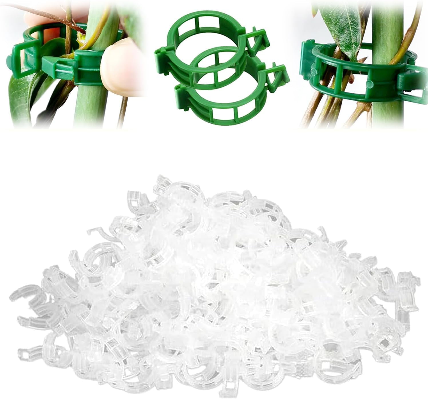 Secured Plastic Plant Clip, 2025 Upgrade Plant Support Clips Reusable ...