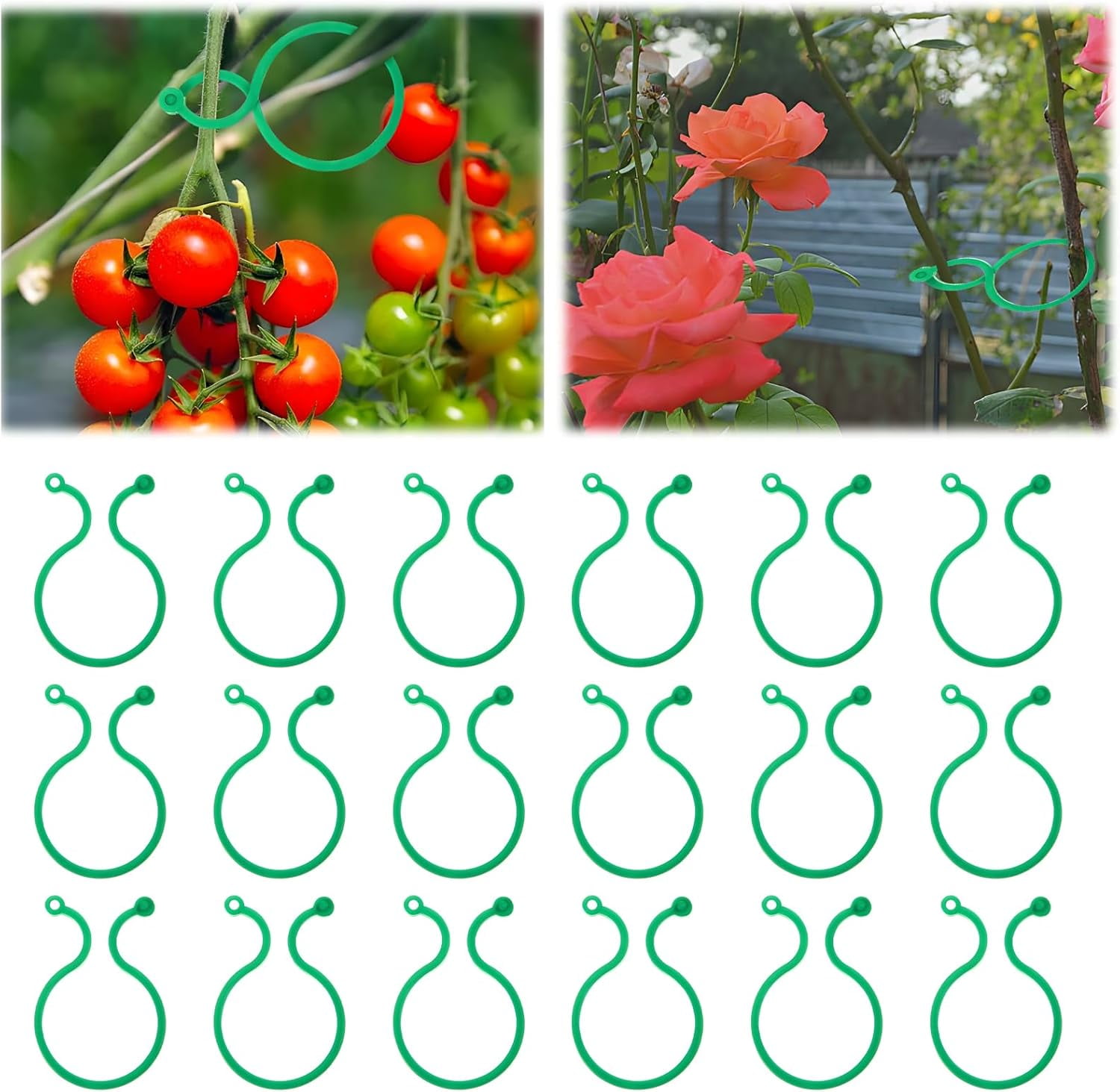 Secured Plastic Plant Clip, Plant Support Clips, 2024 Upgrade Garden ...