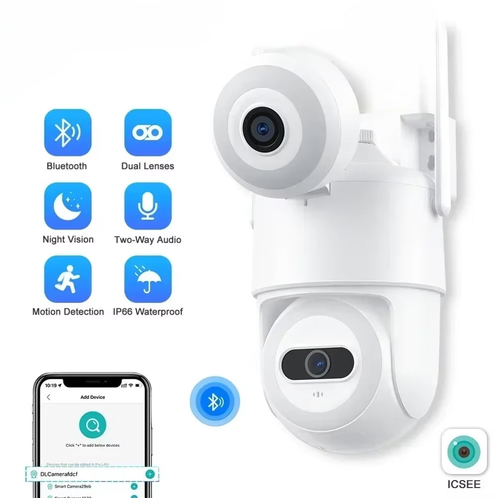 Securexpert 4K 8MP Wifi Camera PTZ Outdoor Dual Screen Human Detection ...