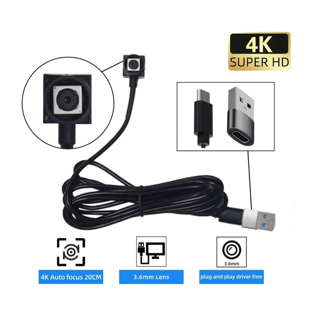Securexpert 8MP 4K Ultra HD 3.6mm Lens Mini Camera with Auto Focus 20CM ...