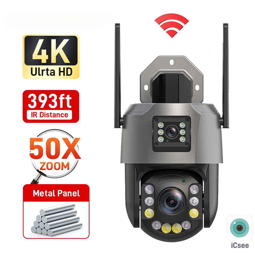 Securexpert 8MP 50X Zoom PTZ Camera WiFi Dual Lens 4K Outdoor ...