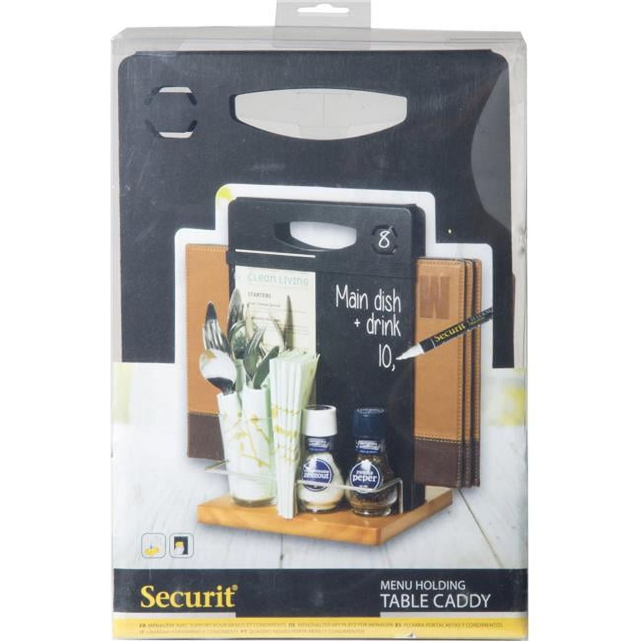 Securit CAD-TE Hardwood Chalkboard Caddy, Teak - Walmart.com