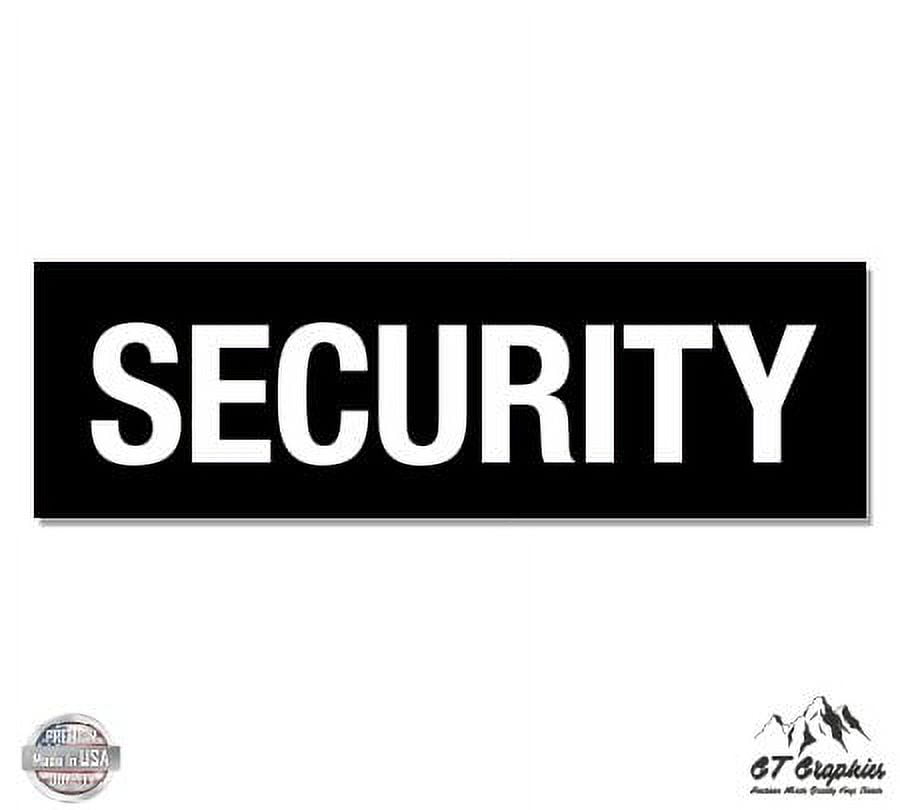 Security - 3" Vinyl Sticker - For Car Laptop I-Pad Phone Helmet Hard ...