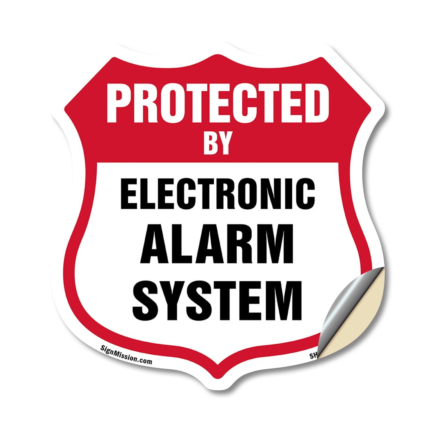 Security Alarm Shield Sign Protected By Electronic Alarm System 12 inch ...