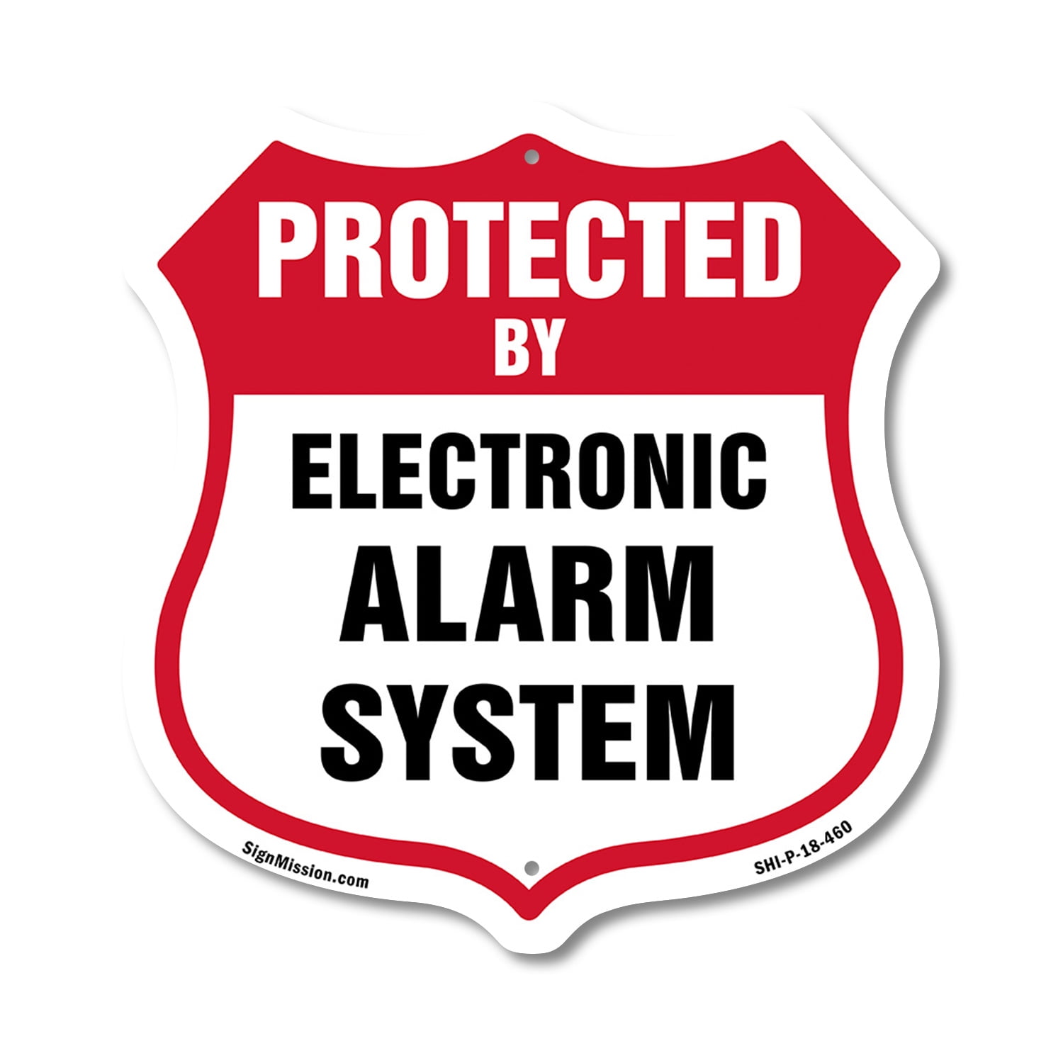 Security Alarm Shield Sign Protected By Electronic Alarm System 18 inch ...