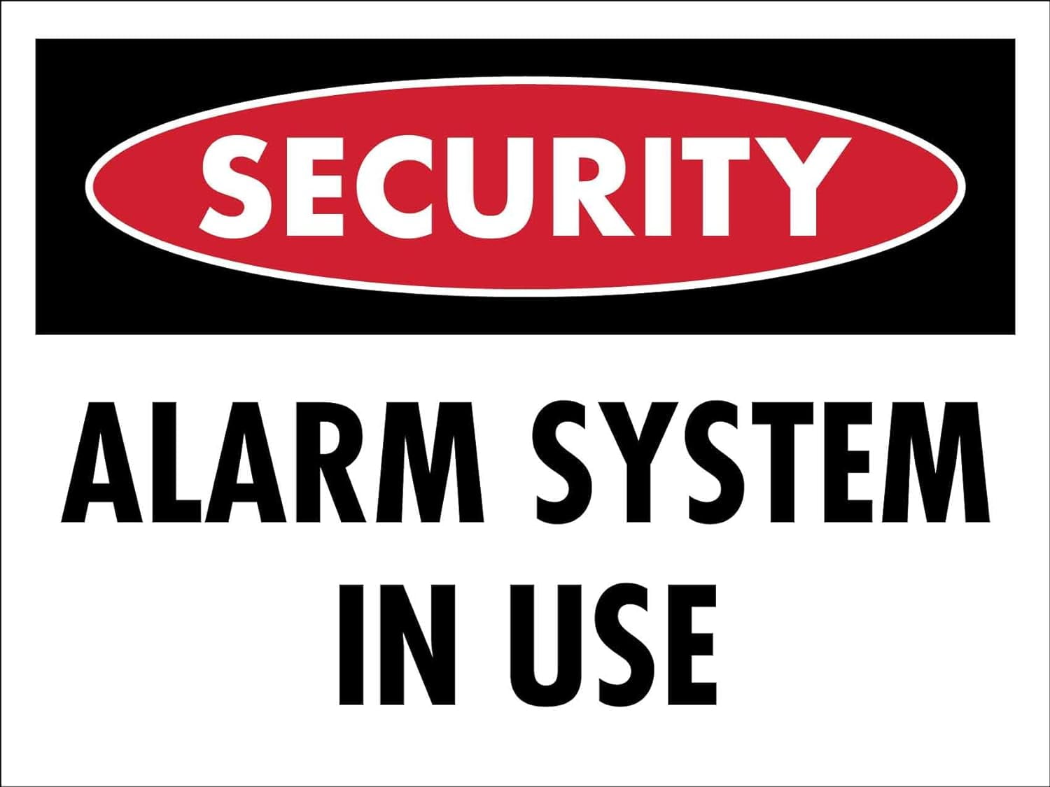 Security Alarm System In Use Sign Metal Tin Sign 8x12 Inches Caution ...