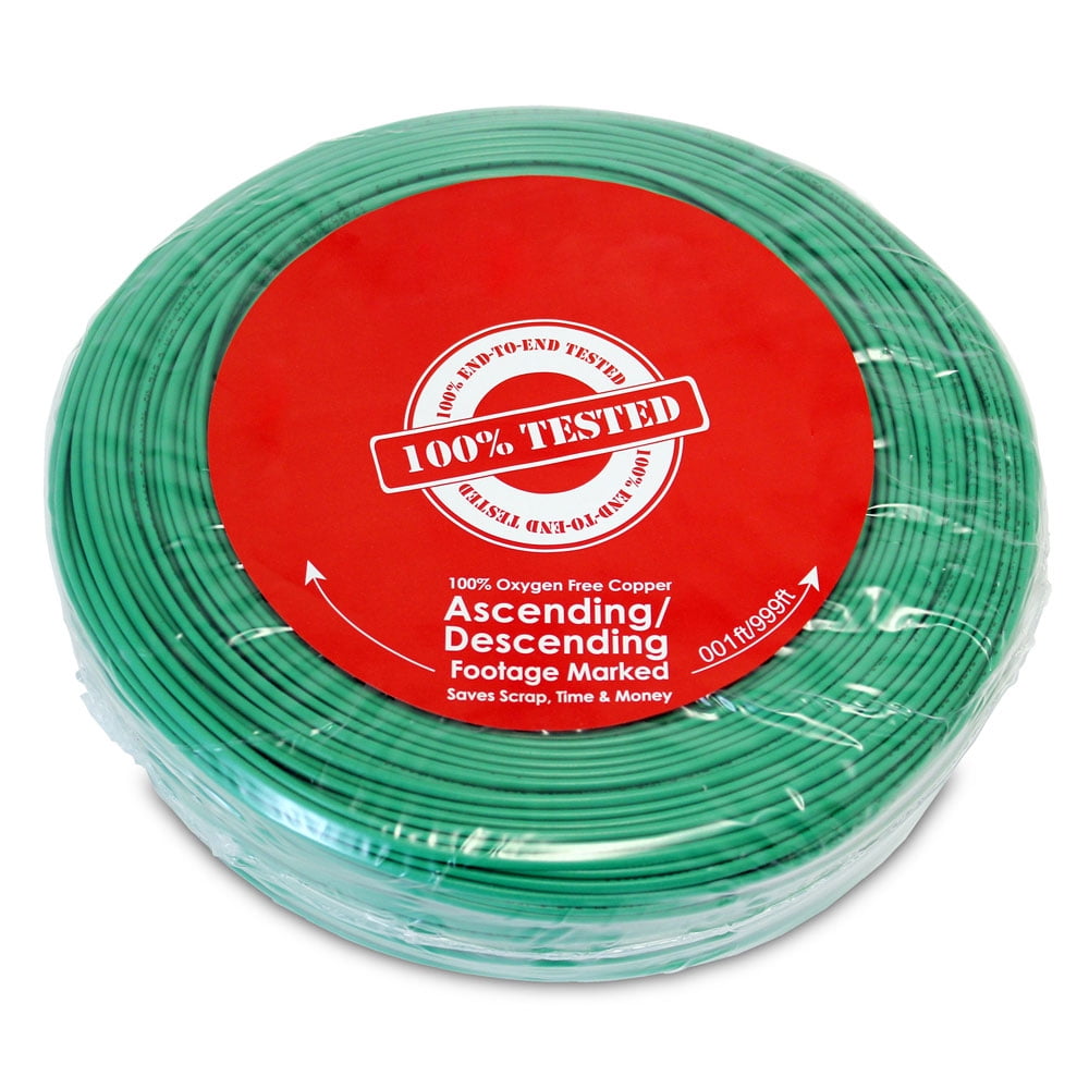 Security/Alarm Wire, Green, 22/2 (22AWG 2 Conductor), Stranded, CMR ...