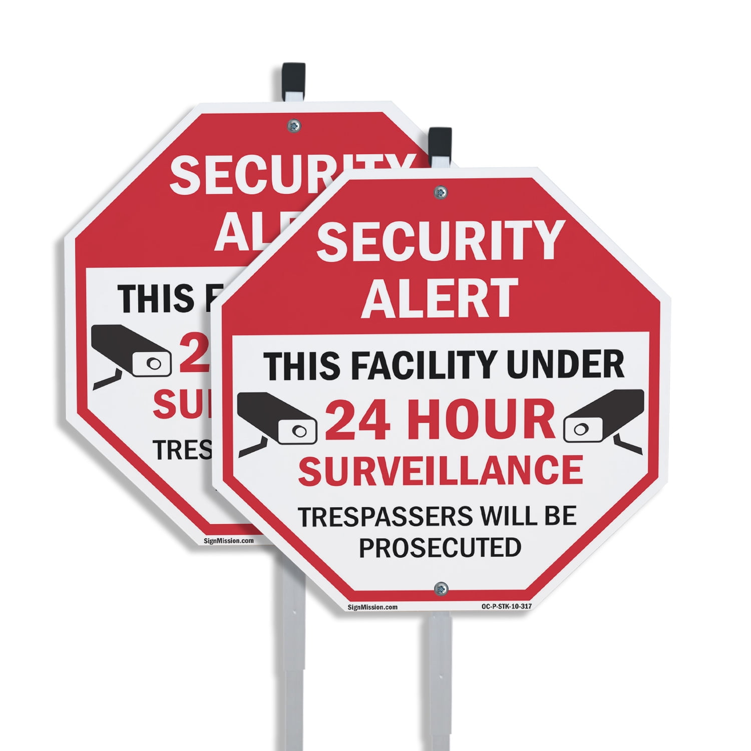 Security Alert This Facility Under 24 Hour Surveillance Trespassers ...