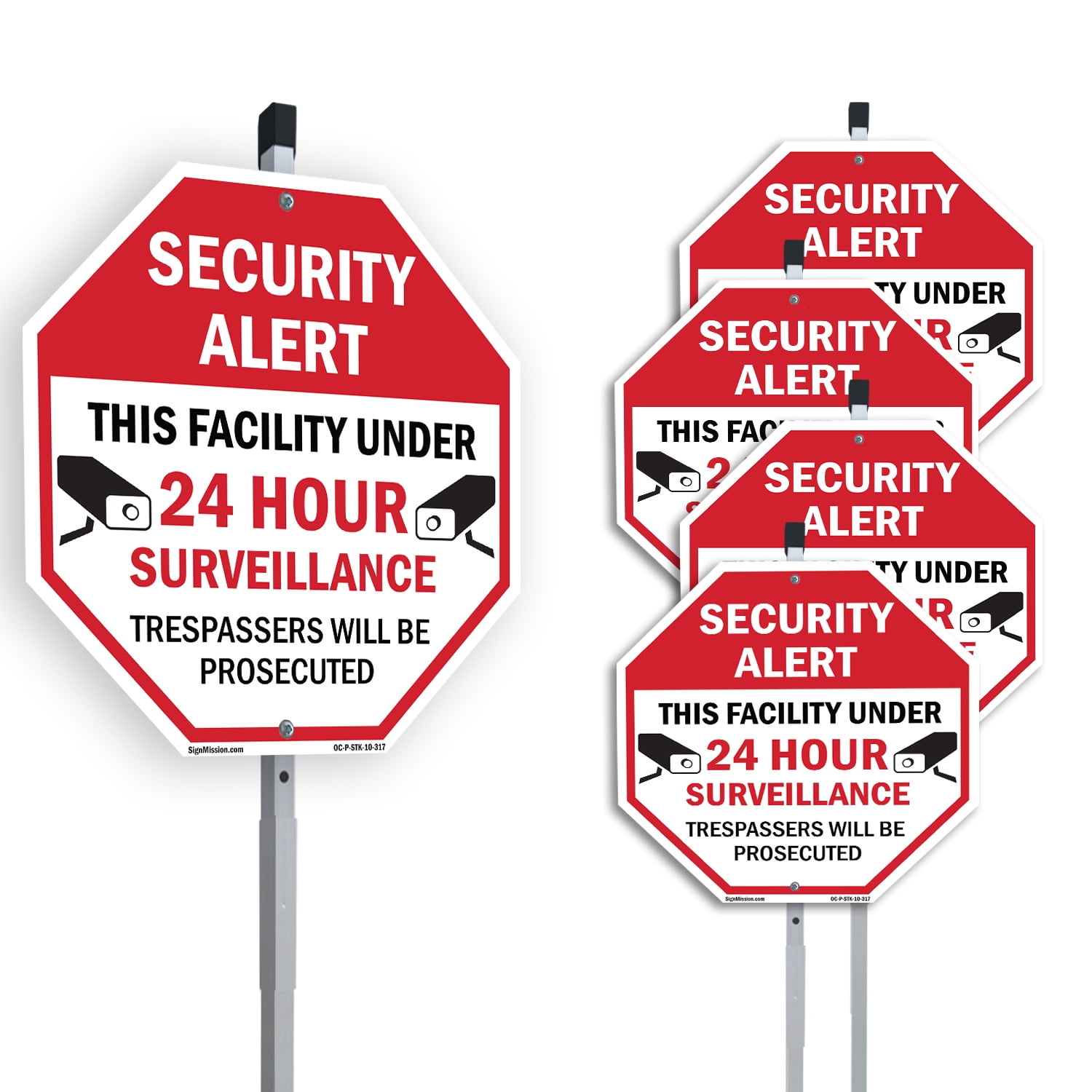 Security Alert This Facility Under 24 Hour Surveillance Trespassers ...