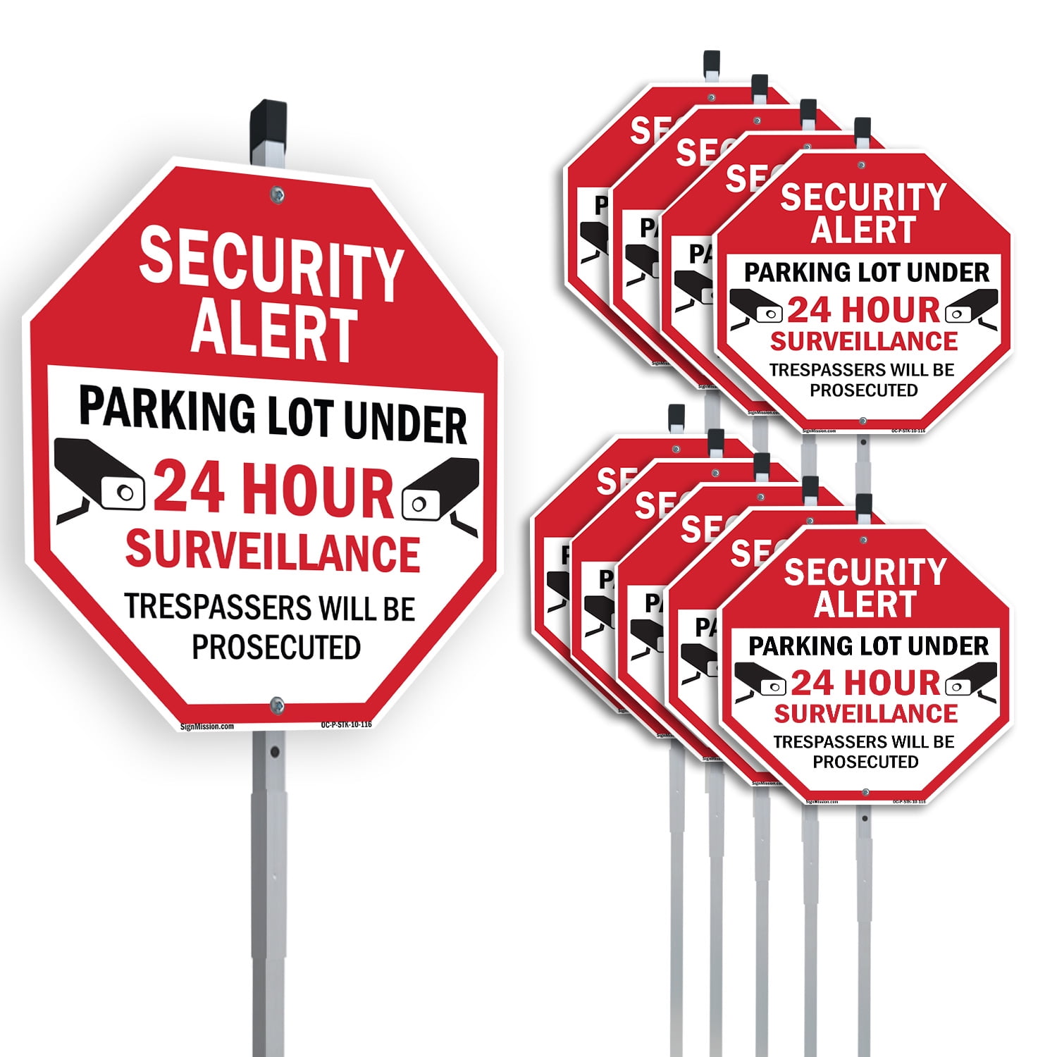 Security Alert Parking Lot Under 24 Hour Surveillance Trespassers Will ...