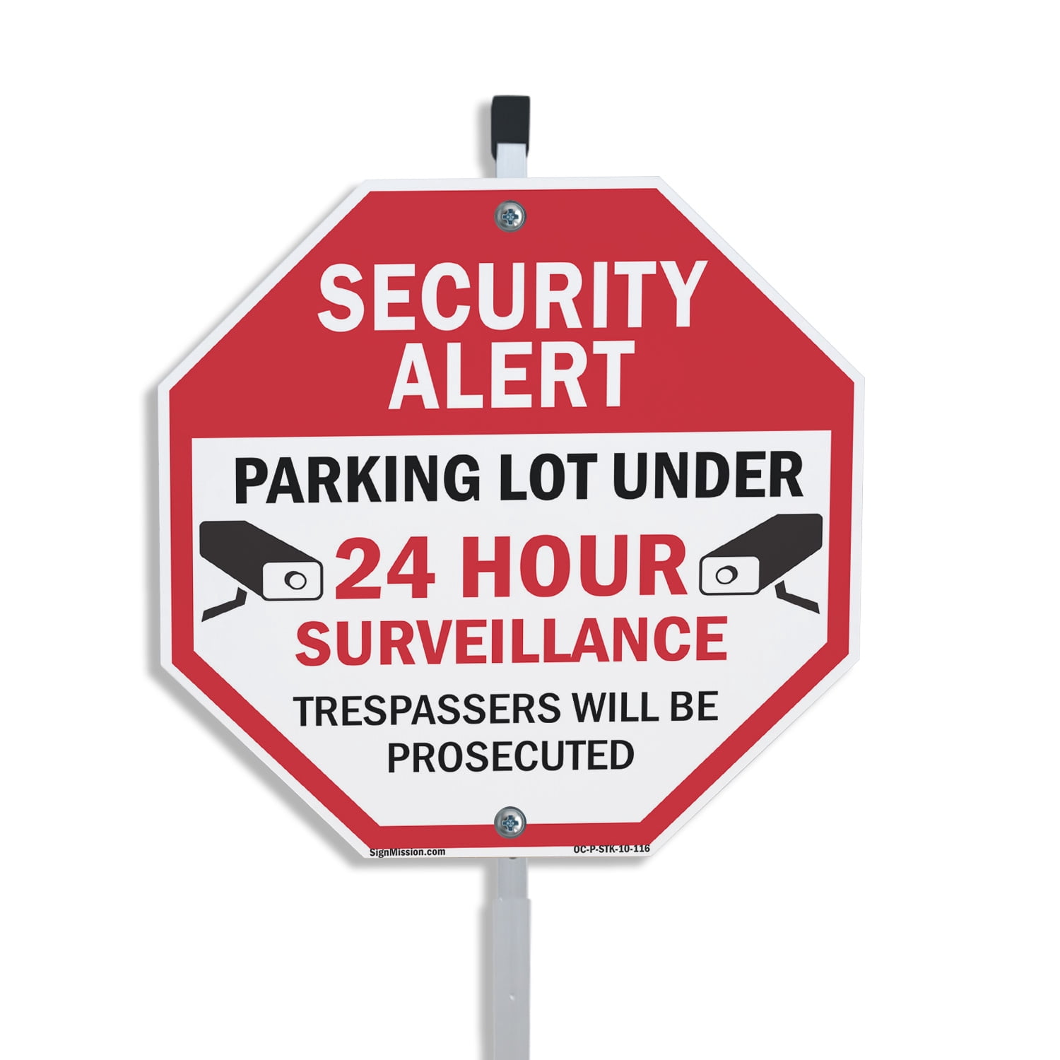 Security Alert Parking Lot Under 24 Hour Surveillance Trespassers Will ...