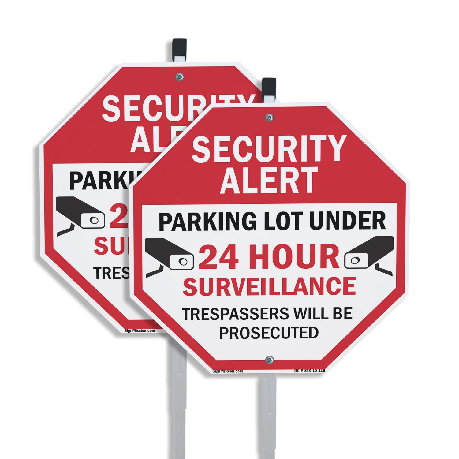 Security Alert Parking Lot Under 24 Hour Surveillance Trespassers Will ...