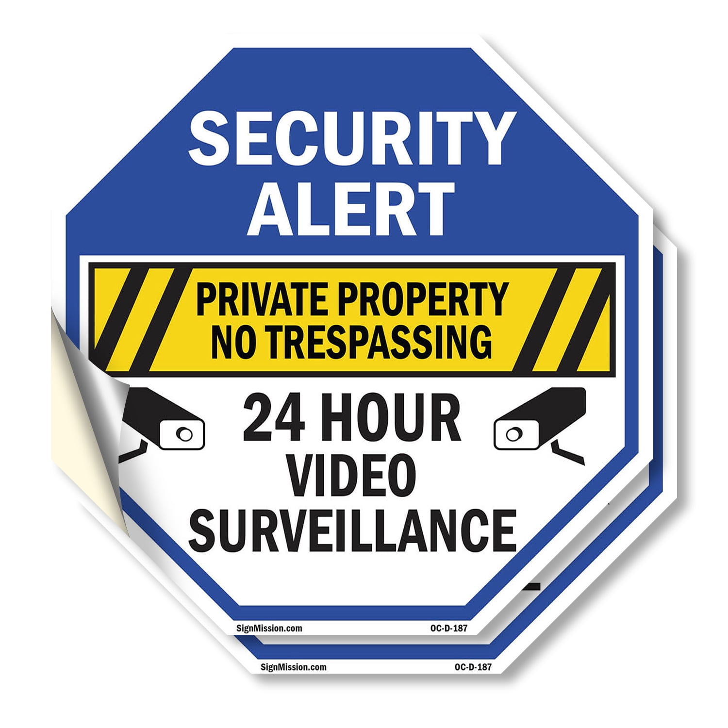 Security Alert Private Property No Trespassing 24 Hour Video ...