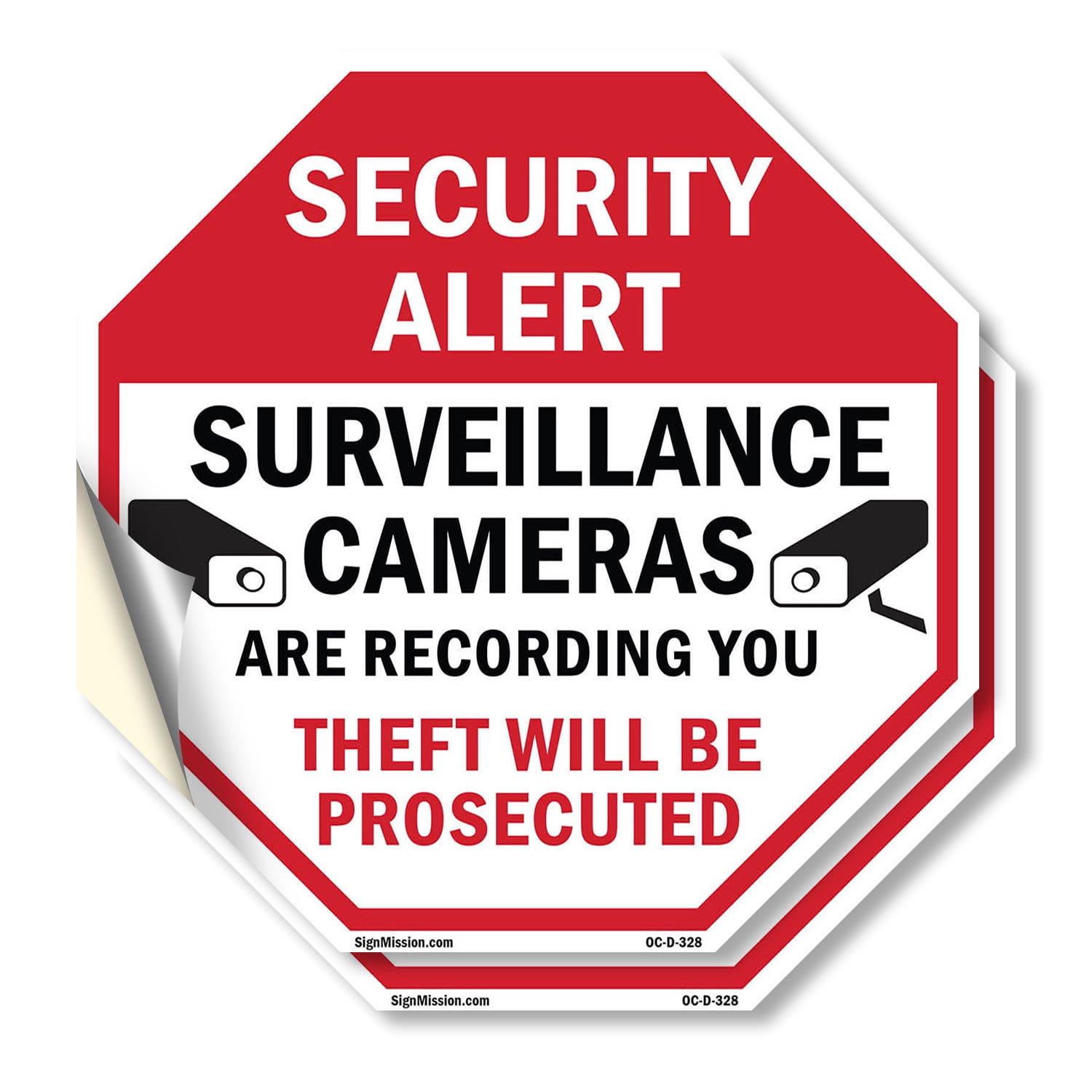 Security Alert Surveillance Cameras Are Recording You Theft Will Be ...