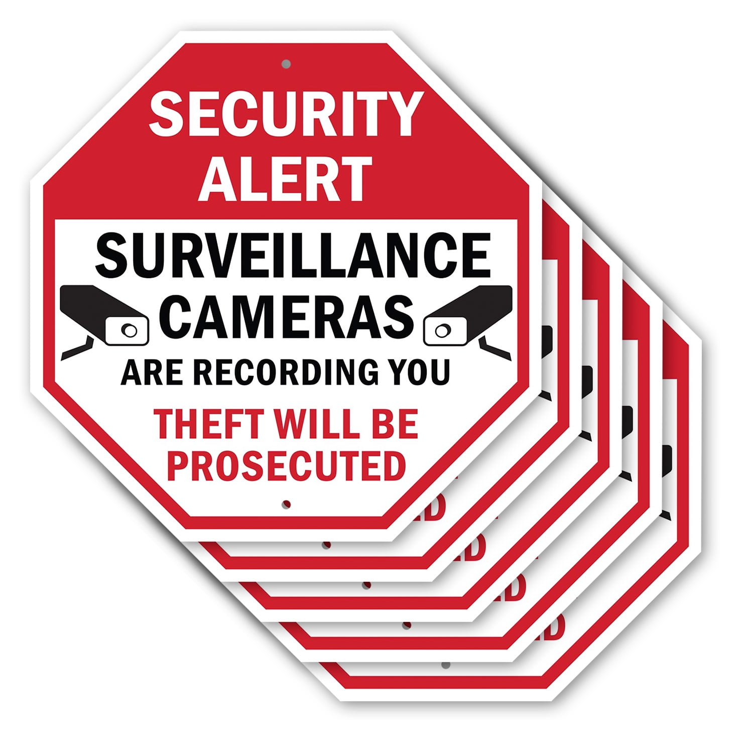 Security Alert Surveillance Cameras Are Recording You Theft Will Be ...