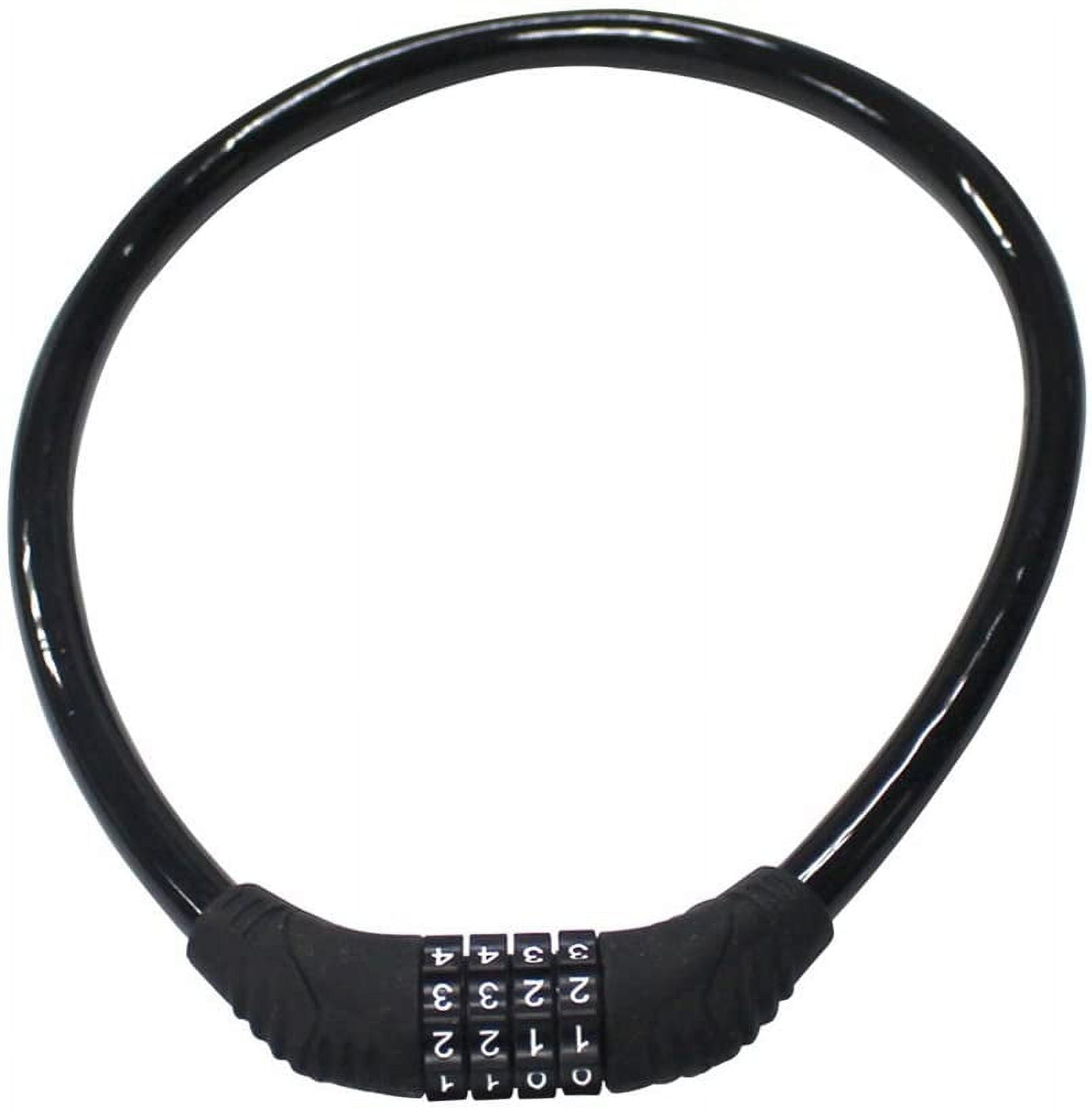 Security Bike Lock 4 Digit Resettable Combination Cable Lock for ...