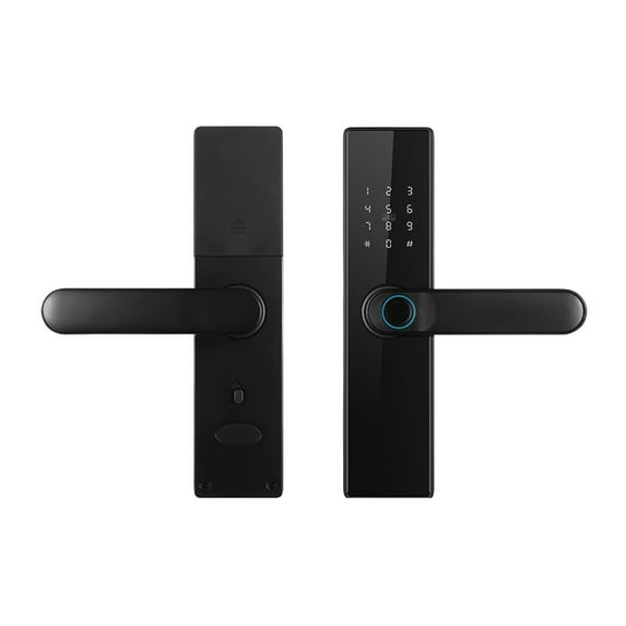 Security Biometric Fingerprint Smart Door Handle Tuya Electronic ...