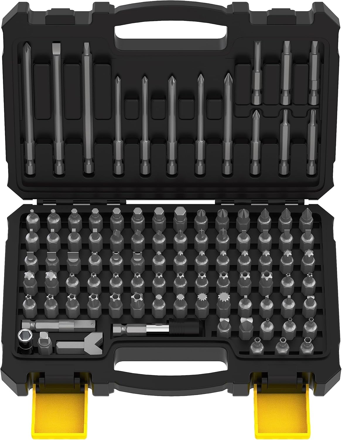 Security Bit Set 1/4-inch Adapters Phillips Slotted Hex Torx Star ...