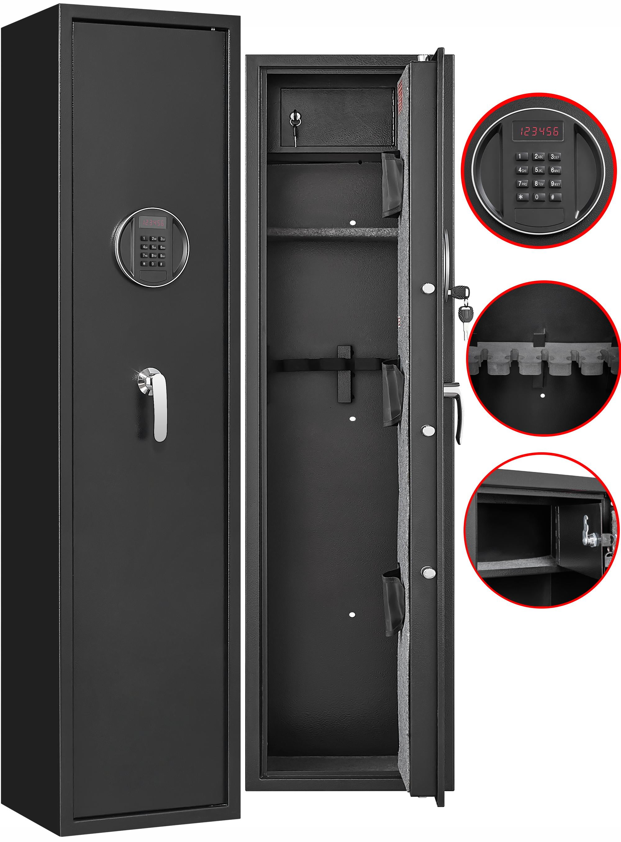 Security Cabinet for Gun, Electronic Gun Safe Storage for 5 Long Gun ...