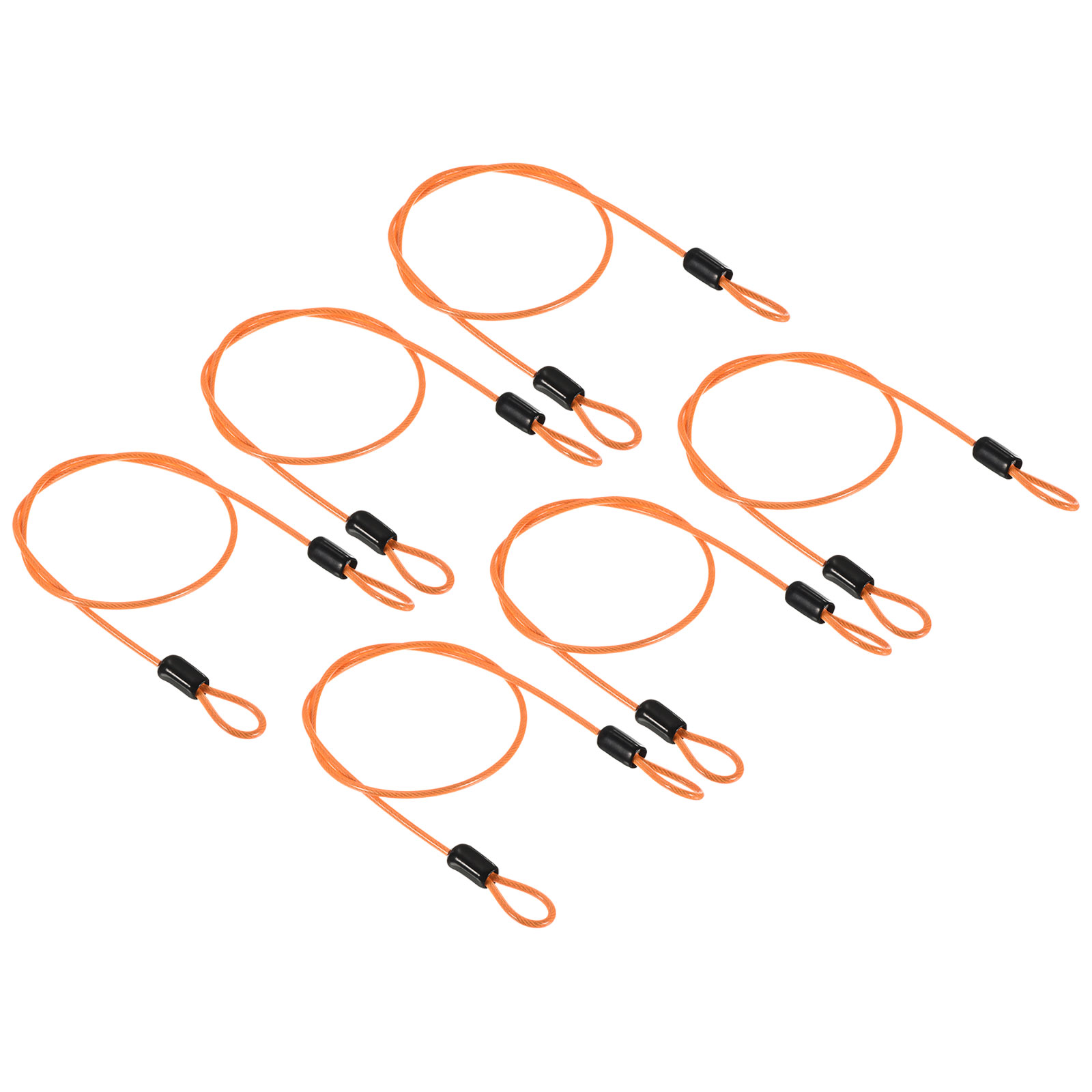 Uxcell Security Cable Coated Luggage Lock Wire Rope with Loop Clear ...