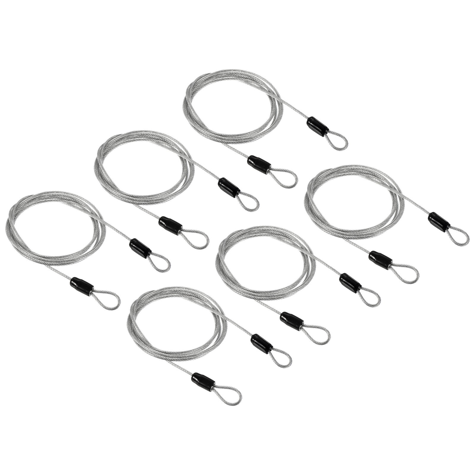 Uxcell Security Cable Coated Luggage Lock Wire Rope with Loop Clear 5ft - Walmart.com