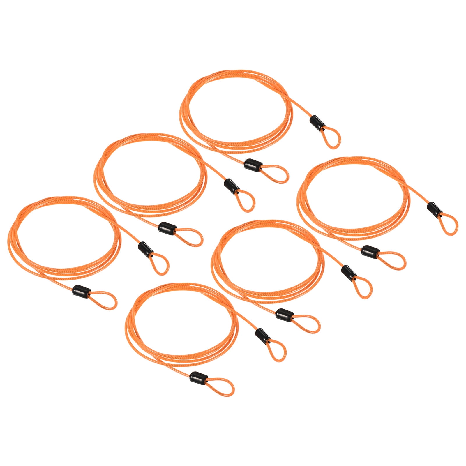 Uxcell Security Cable Coated Luggage Lock Wire Rope with Loop Clear ...