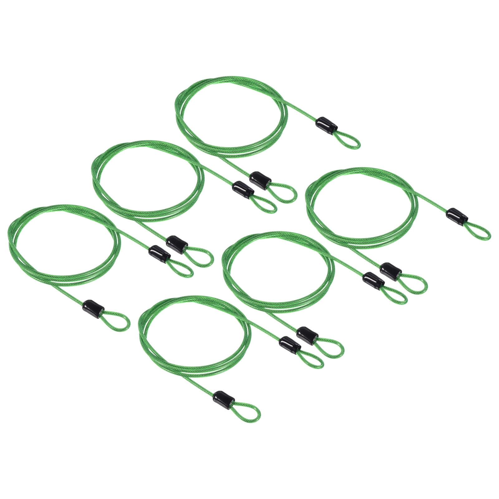 Uxcell Security Cable Coated Luggage Lock Wire Rope with Loop Clear ...