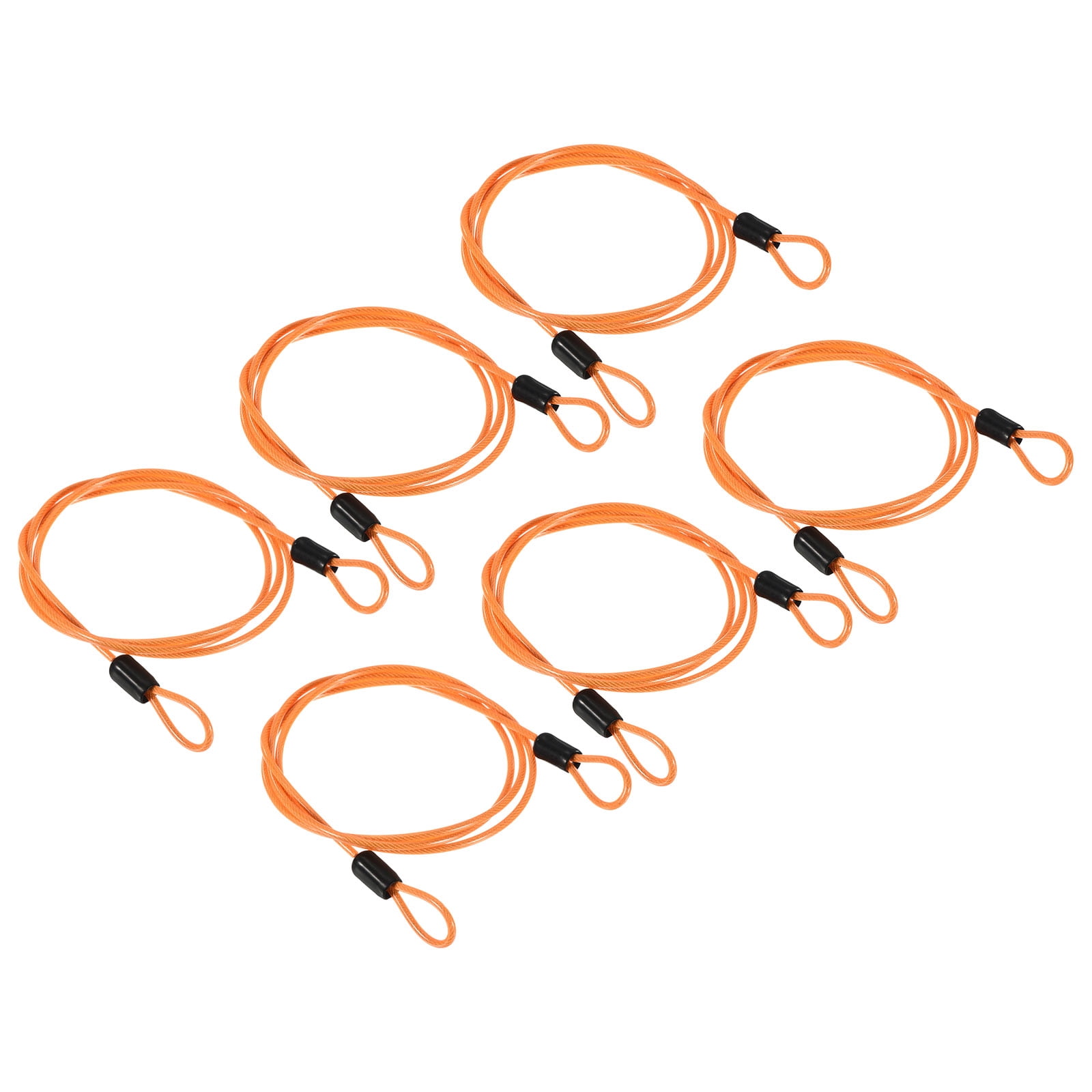 Uxcell Security Cable Coated Luggage Lock Wire Rope with Loop Clear ...