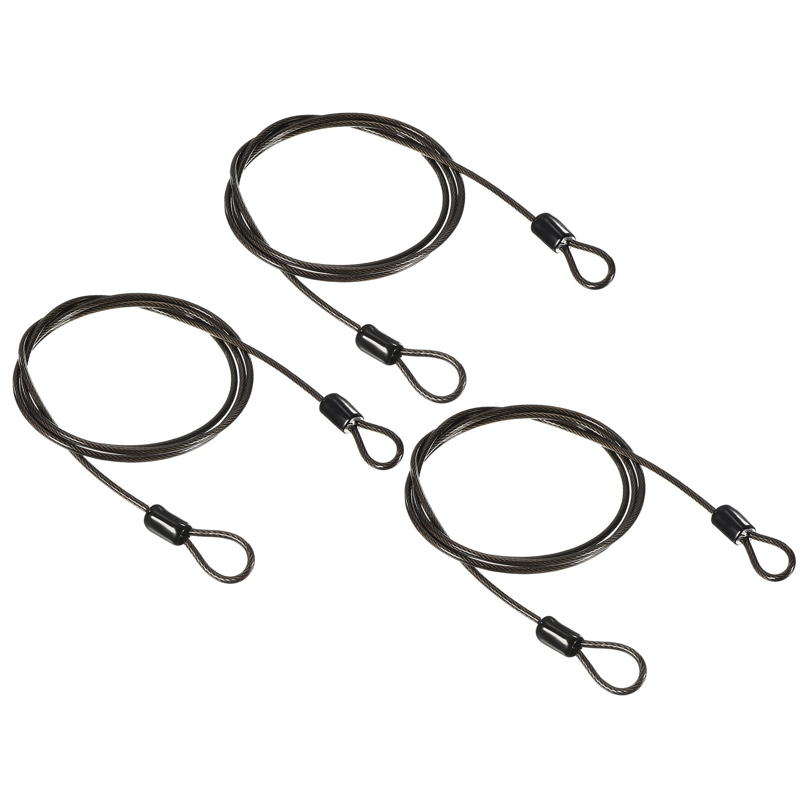 Security Cable 2.5mm x 1m/3.3ft Coated Luggage Lock Wire Rope with ...