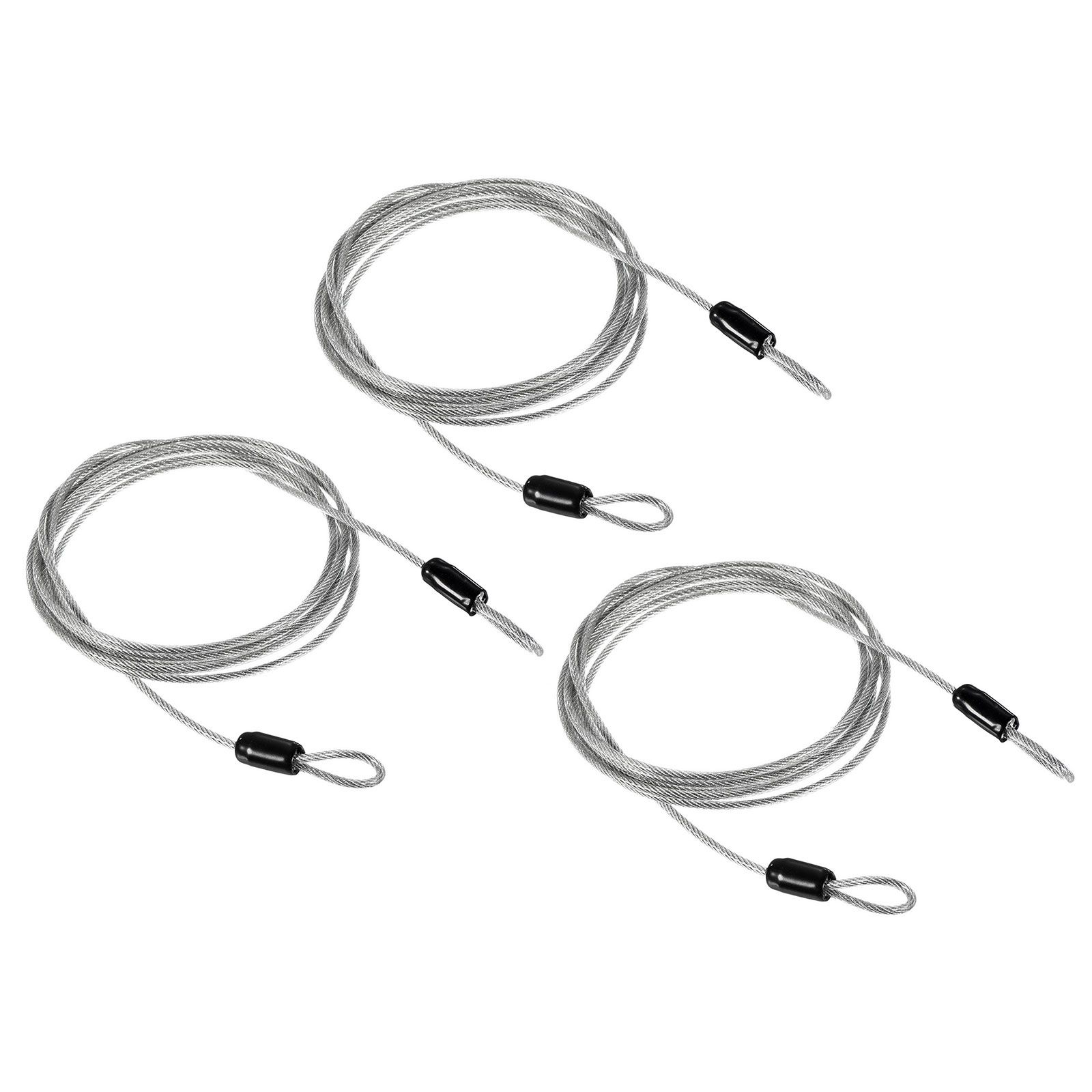 Security Cable 2.5mm x 2m/6.5ft Coated Luggage Lock Wire Rope with ...