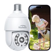 Light Bulb Camera WiFi Outdoor Indoor 1080p 360 Degree Panoramic Smart ...