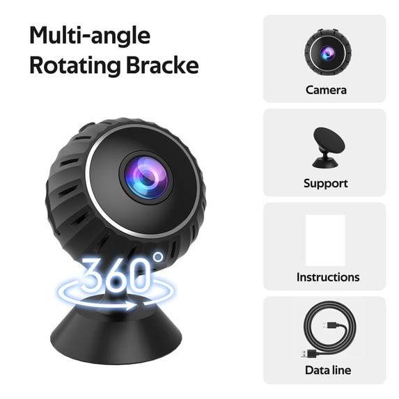Security Camera, 2025 New Mini Wifi Camera 1080p HD Night Version ...