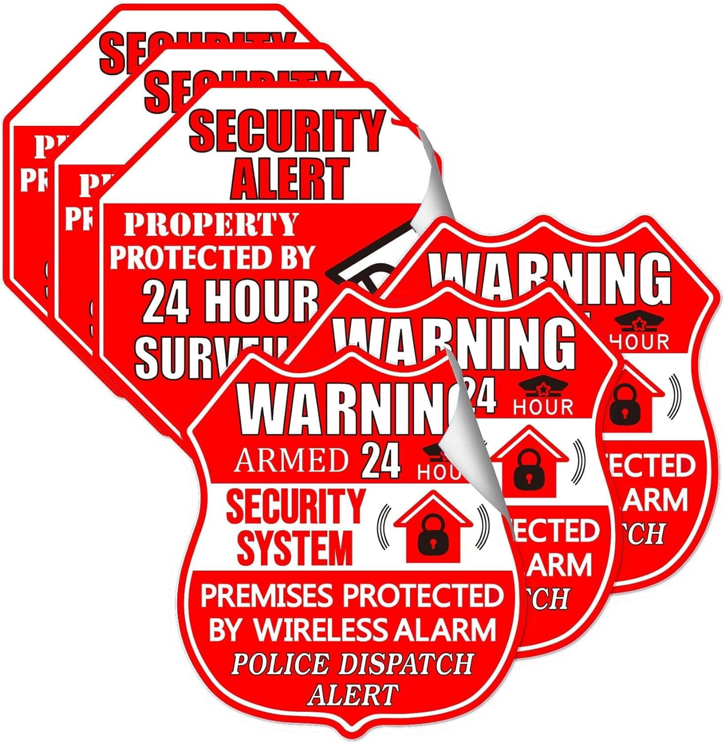 Security Camera Alarm Waterproof Vinyl Stickers 3/4x3inch Video ...