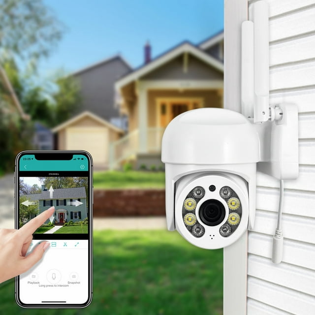 Security Camera Outdoor, 2025 Upgrade 2MP Wifi Surveillance Mini Small ...