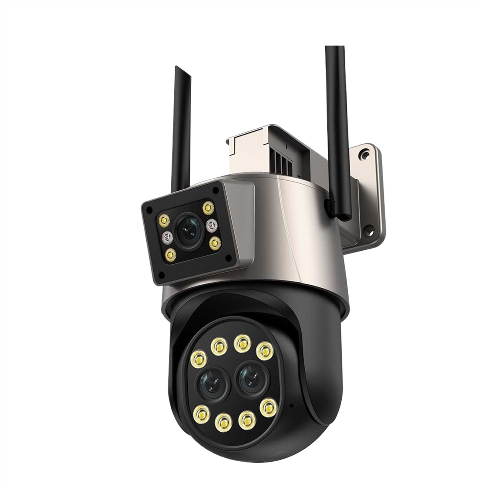Security Camera Outdoor, 8MP 4K IP Camera Outdoor Camera Three Lens 8X ...